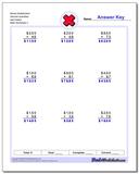 Multiplication Worksheets: Multiplication with Money