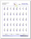 Multiplication Math Facts Worksheets (One Minute)