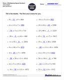 Multiplying Signed Numbers