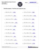 Multiplying Signed Numbers