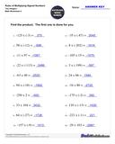 Multiplying Signed Numbers