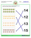 Math Worksheets: Number Matching : Number Matching V10