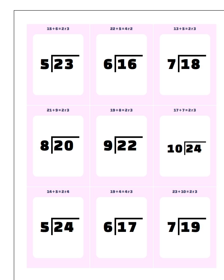 Division With Remainders Worksheet 1 Hoeden At Home Printable Simple