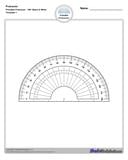 Math Worksheets: Angles with a Protractor : Printable Protractor Black ...