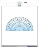 Math Worksheets: Angles with a Protractor : Printable Protractor ...