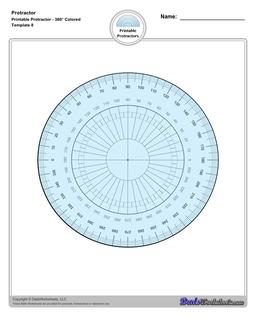Math Worksheets: Angles with a Protractor : Printable Protractor ...