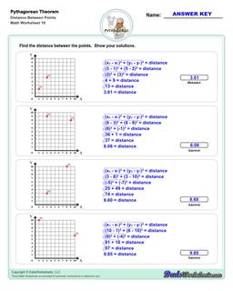 Pythagorean Theorem Worksheets