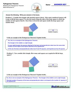 Pythagorean Theorem Worksheets