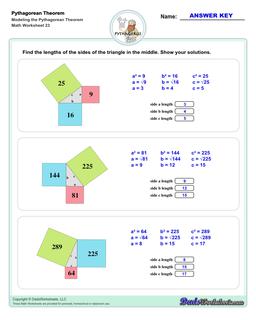Pythagorean Theorem Worksheets
