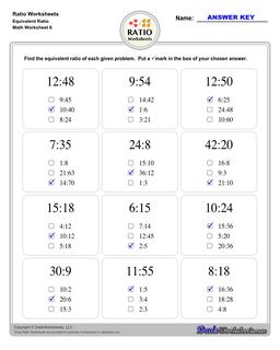 Ratio Worksheets