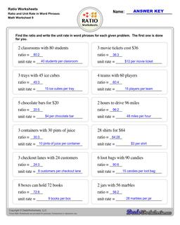 Ratio Worksheets