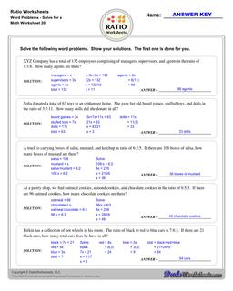 Ratio Worksheets
