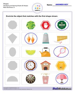 Shapes Worksheets