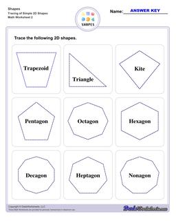Shapes Worksheets