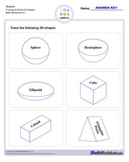 Shapes Worksheets