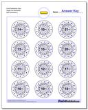 Subtraction Worksheets: Subtraction Fact Circles