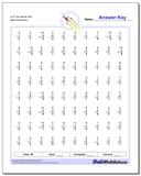 Two Minute Subtraction Worksheets