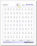 Two Minute Subtraction Worksheets