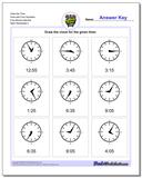 Telling Analog Time: Five Minute Intervals