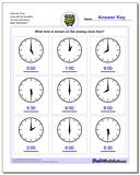 Telling Analog Time: Full and Half Hours