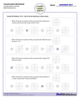 Transformation Worksheets