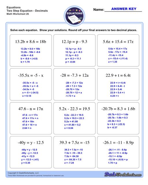 Two Step Equations