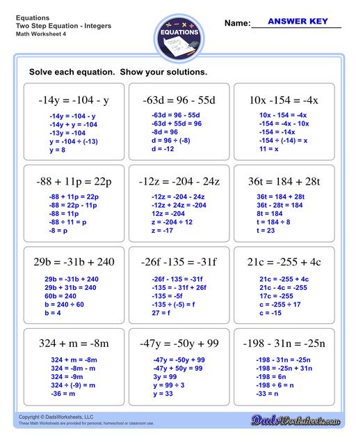 Two Step Equations