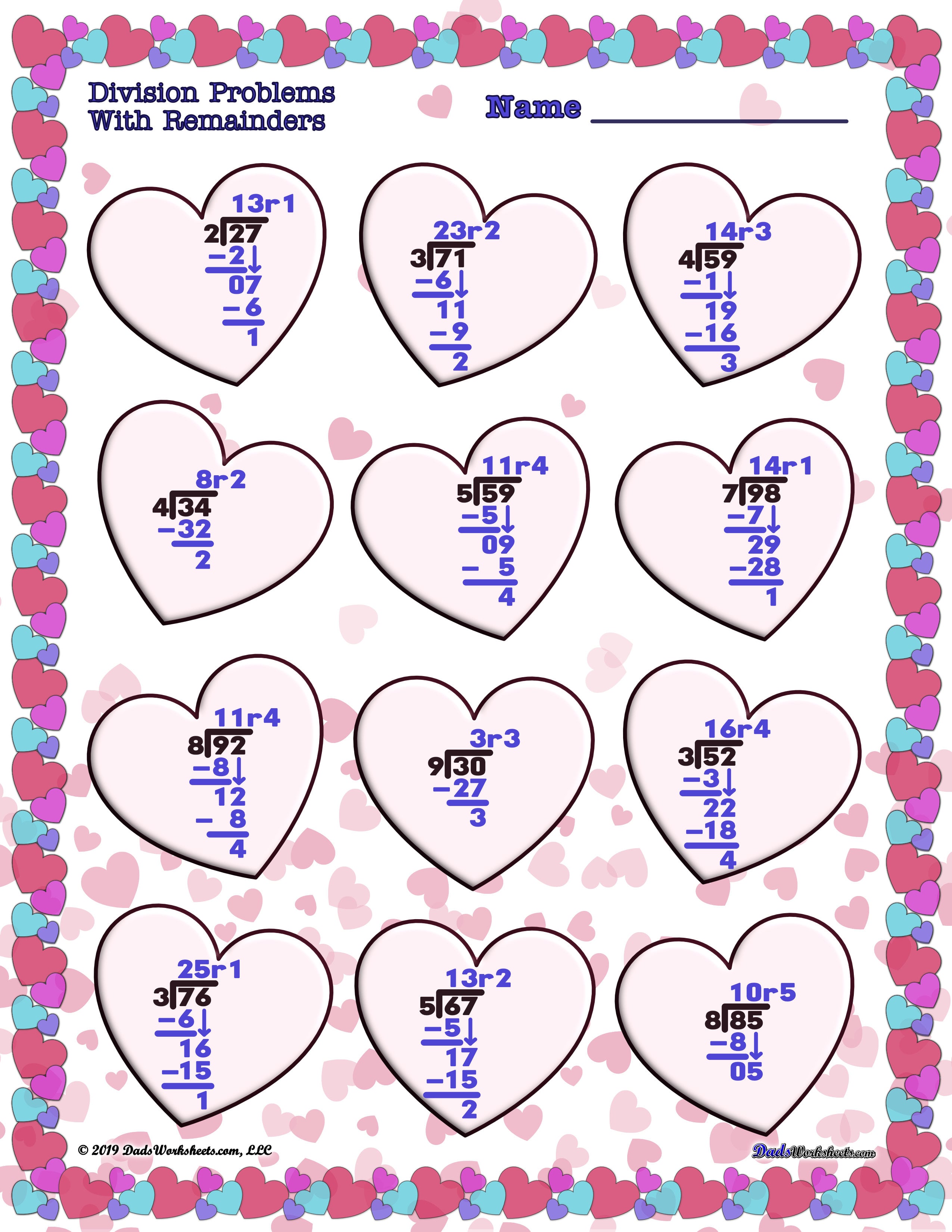 Valentine's Day Worksheets to Make Math Fun!