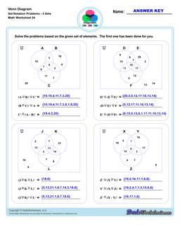 Venn Diagram Worksheets and Templates