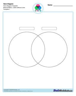 Math Worksheets: Venn Diagram : Venn Diagram Template Black And White 2 ...
