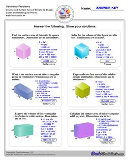 Volume and Surface Area