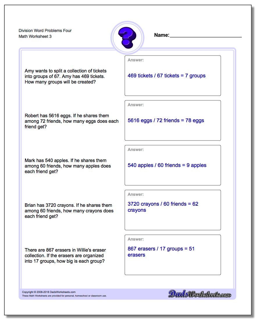 Multiplication Division Fact Family