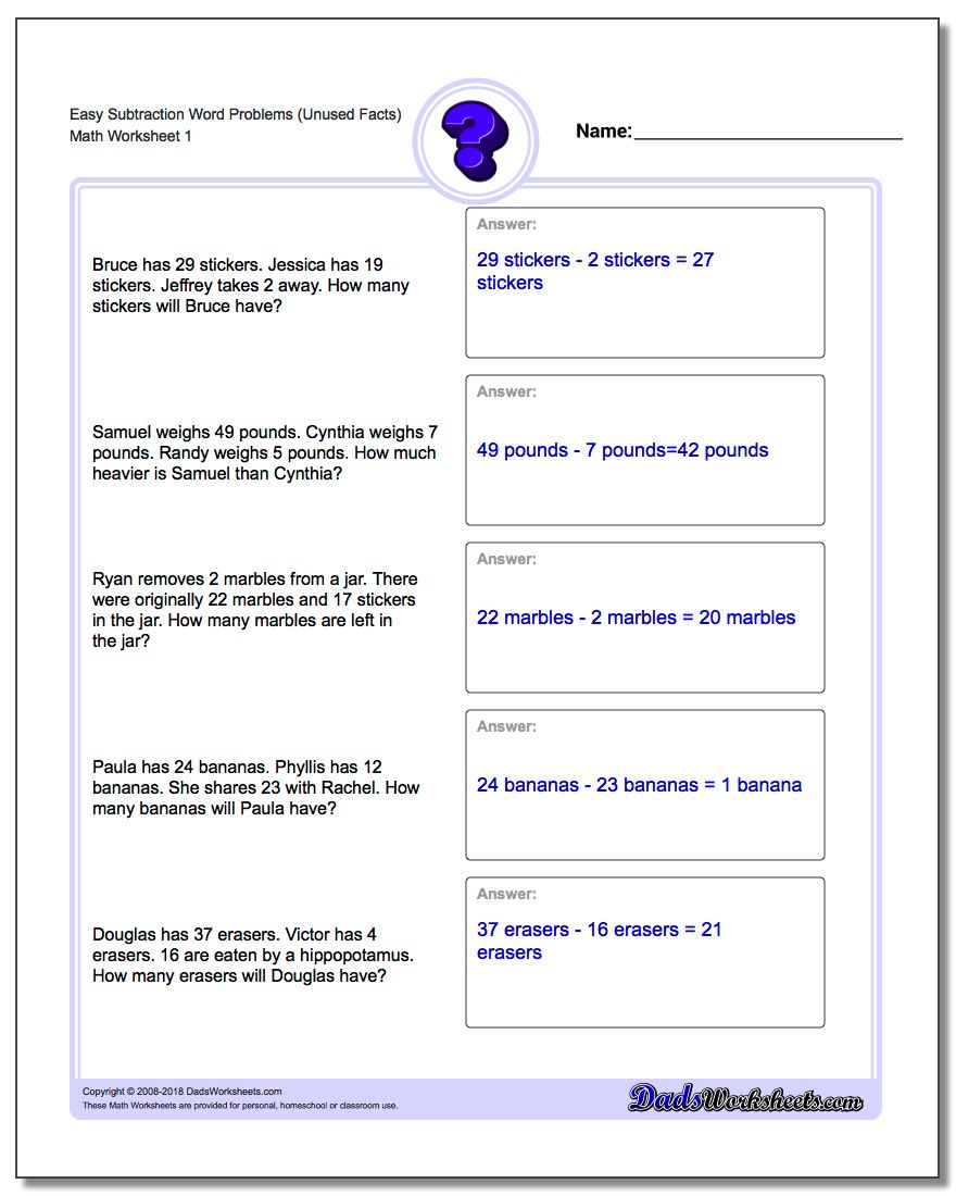 Word Problems Word Problems